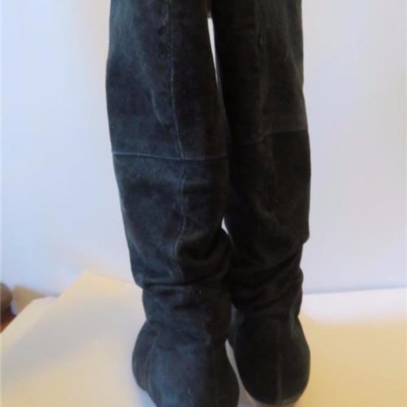 SHOE BOX | Shoes | Shoe Box Black Suede Kneehigh Boots 377 | Poshmark